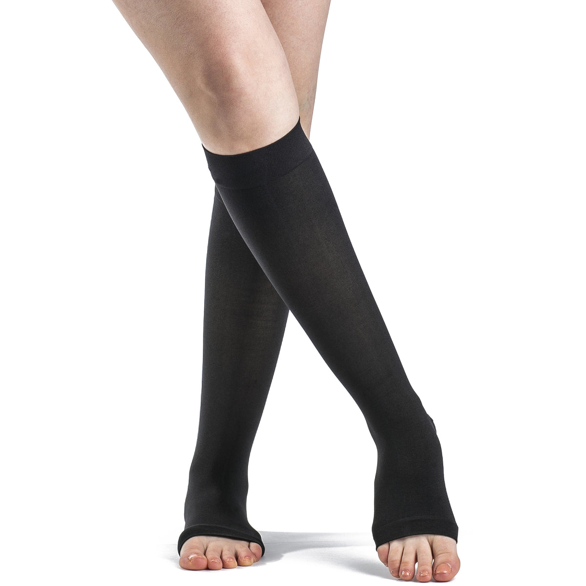 Sigvaris Soft Opaque Women's Knee High 30-40 mmHg, Open Toe ...