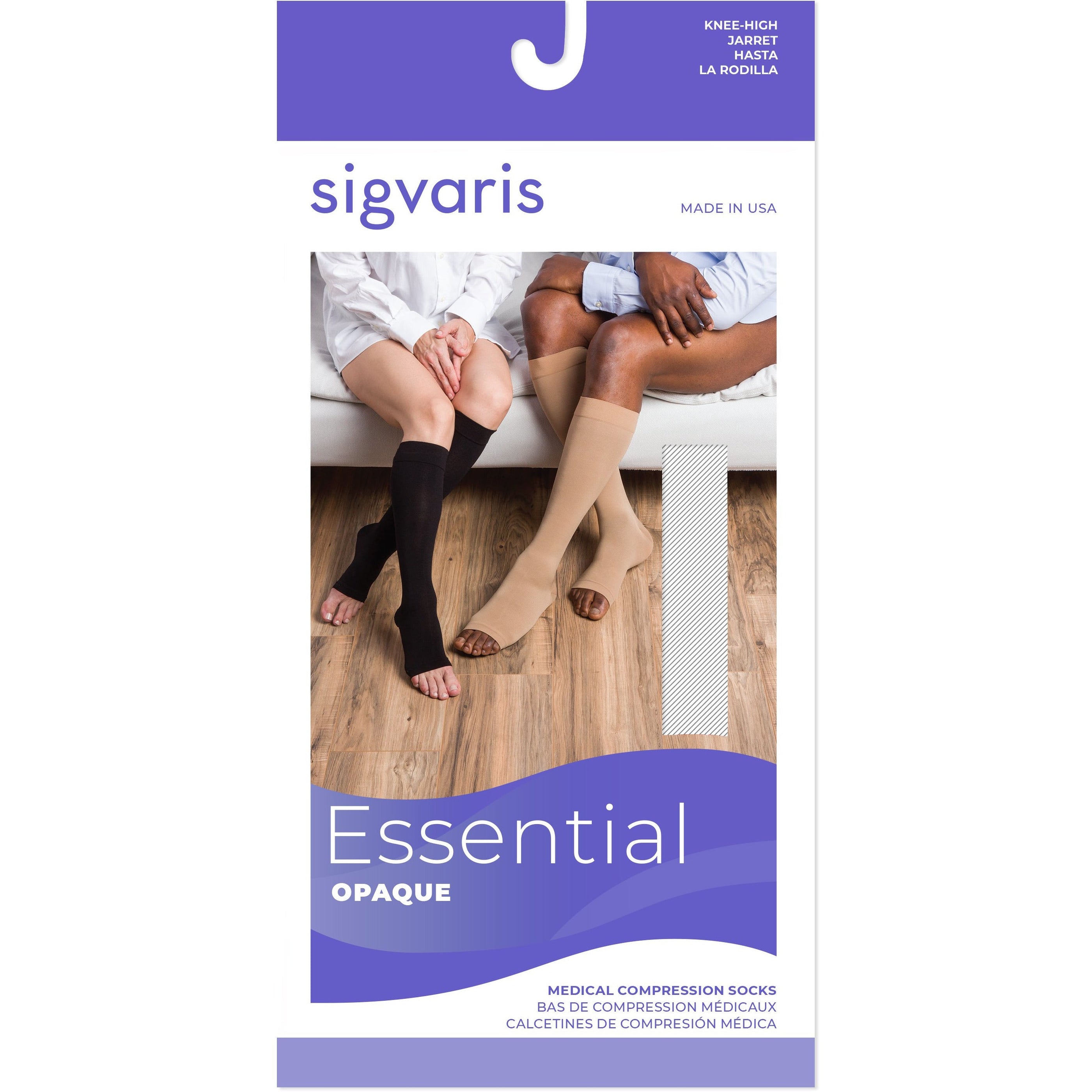 Knee High, Open Toe | 20-30 mmHg | Sigvaris Opaque — BrightLife Direct